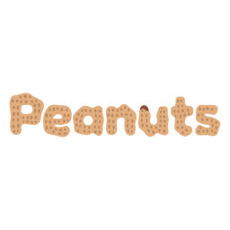 Peanuts Shape Lettering Label Semi Flat PNG & SVG Design For T-Shirts