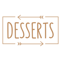 Desserts Text Hand Written Label Stroke PNG & SVG Design For T-Shirts