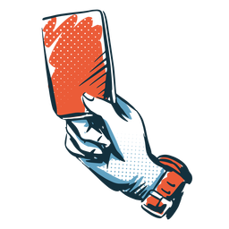 Referee Red Card Hand Drawn PNG & SVG Design For T-Shirts