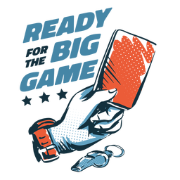 Red Card Referee Badge Hand Drawn PNG & SVG Design For T-Shirts