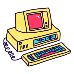 90's Computer Color Stroke PNG & SVG Design For T-Shirts