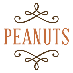 Peanuts Label Stroke PNG & SVG Design For T-Shirts