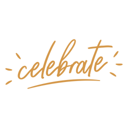 Celebrate Lettering Label Transparent PNG & SVG Vector