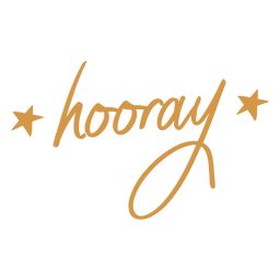 Hooray Stars Lettering PNG & SVG Design For T-Shirts