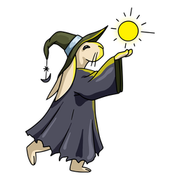 Wizard Rabbit Color Stroke PNG & SVG Design For T-Shirts