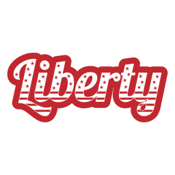 Liberty America Badge Lettering PNG & SVG Design For T-Shirts