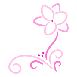 Pink Floral Swirls PNG & SVG Design For T-Shirts