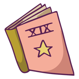 Magic Pink Book Color Stroke PNG & SVG Design For T-Shirts