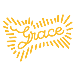 Grace Quote Stroke PNG & SVG Design For T-Shirts