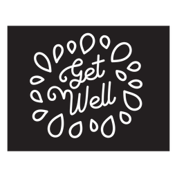Get Well Lettering Cut Out PNG & SVG Design For T-Shirts