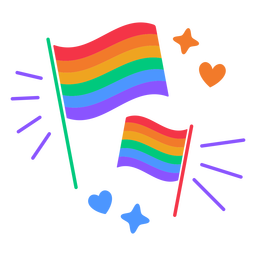 Pride Flags Flat PNG & SVG Design For T-Shirts