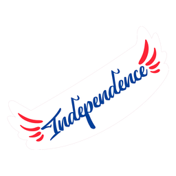 Independence Sticker Flat PNG & SVG Design For T-Shirts