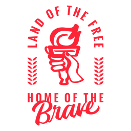 Home Of The Brave Badge PNG & SVG Design For T-Shirts