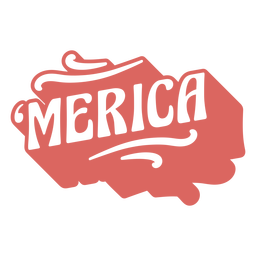 'Merica Label Cut Out PNG & SVG Design For T-Shirts