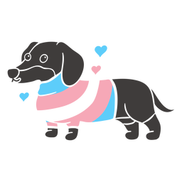 Dog Trans Flag Cut Out PNG & SVG Design For T-Shirts