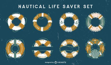 Nautical Life Savers Vector Download