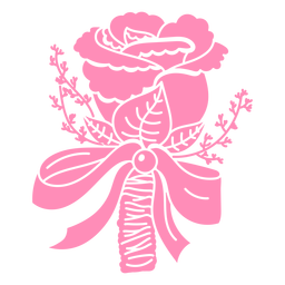 Pink Flower Bouquet Cut Out PNG & SVG Design For T-Shirts
