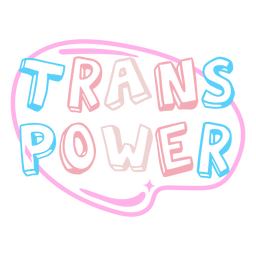Trans-Power-Stroke-Abzeichen PNG- Und SVG-Design Für T-Shirts
