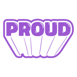 Proud Pride Glossy PNG & SVG Design For T-Shirts