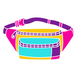 Fanny Pack Flat PNG & SVG Design For T-Shirts