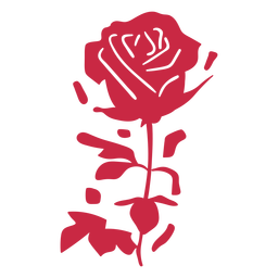 Red Rose Cut Out PNG & SVG Design For T-Shirts