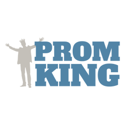Prom King Flat Badge PNG & SVG Design For T-Shirts