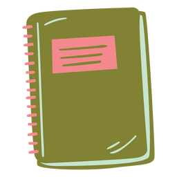Green Notebook Semi Flat Transparent PNG & SVG Vector