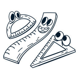 Geometry Set Stroke Cartoon PNG & SVG Design For T-Shirts