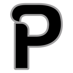 Curly P Flat Alphabet Transparent PNG & SVG Vector