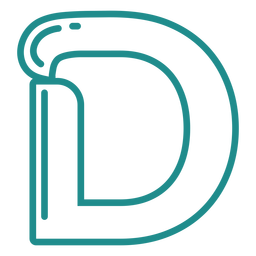 Curly D Stroke Alphabet PNG & SVG Design For T-Shirts