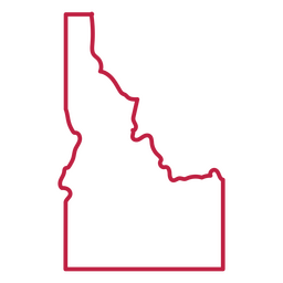 Idaho Usa Map Stroke PNG & SVG Design For T-Shirts