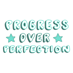 Progress Over Perfection Doodle Quote PNG & SVG Design For T-Shirts