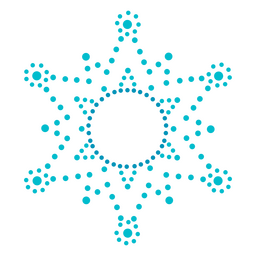 Snowflake Winter Dots Label PNG & SVG Design For T-Shirts