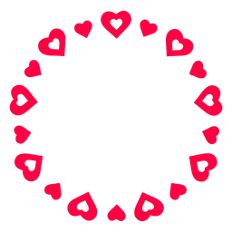 Circle Of Hearts Label PNG & SVG Design For T-Shirts