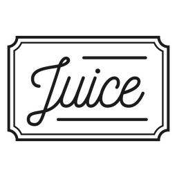 Juice Lettering Label PNG & SVG Design For T-Shirts