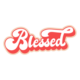 Blessed Word Lettering PNG & SVG Design For T-Shirts