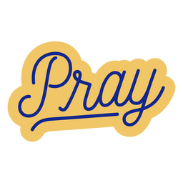 Pray Word Lettering PNG & SVG Design For T-Shirts