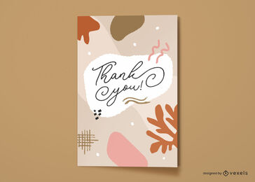 Thank You Greeting Card Abstract Design Vector Download