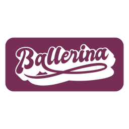 Identity Cut Out Badge Ballerina PNG & SVG Design For T-Shirts