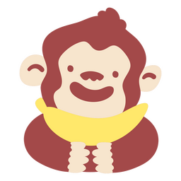 Smiley-Affe Mit Banane PNG- Und SVG-Design Für T-Shirts