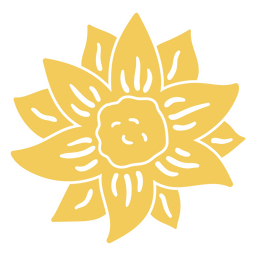 Flower Cut Out Yellow PNG & SVG Design For T-Shirts