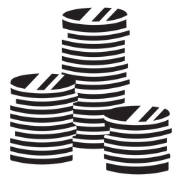 Einfaches Symbol Für Geldstapelmünzen PNG- Und SVG-Design Für T-Shirts