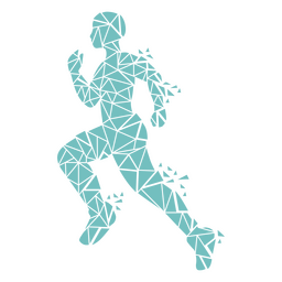 Man Geometric Running PNG & SVG Design For T-Shirts