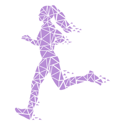 Girl Geometric Running PNG & SVG Design For T-Shirts