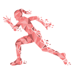 Woman Geometric Runners PNG & SVG Design For T-Shirts
