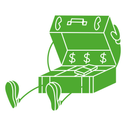 Cash Box Retro Cartoon Cut Out PNG & SVG Design For T-Shirts