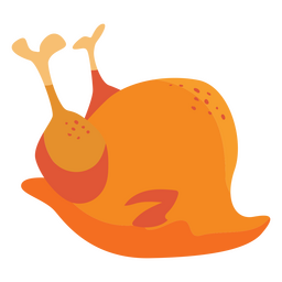 Thanksgiving Halbflacher Truthahn PNG- Und SVG-Design Für T-Shirts