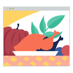 Thanksgiving Dinner Digital Screenshot PNG & SVG Design For T-Shirts