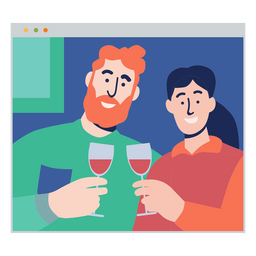 Couple Drinking Wine Screenshot PNG & SVG Design For T-Shirts