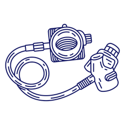Diving Gear Regulator Design PNG & SVG Design For T-Shirts